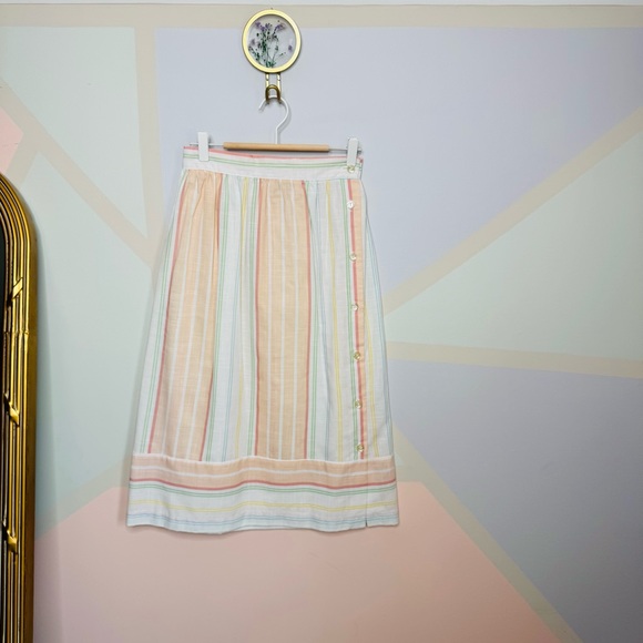 Skirts | Vintage Striped Womens Pastel Colored Skirt | Poshmark